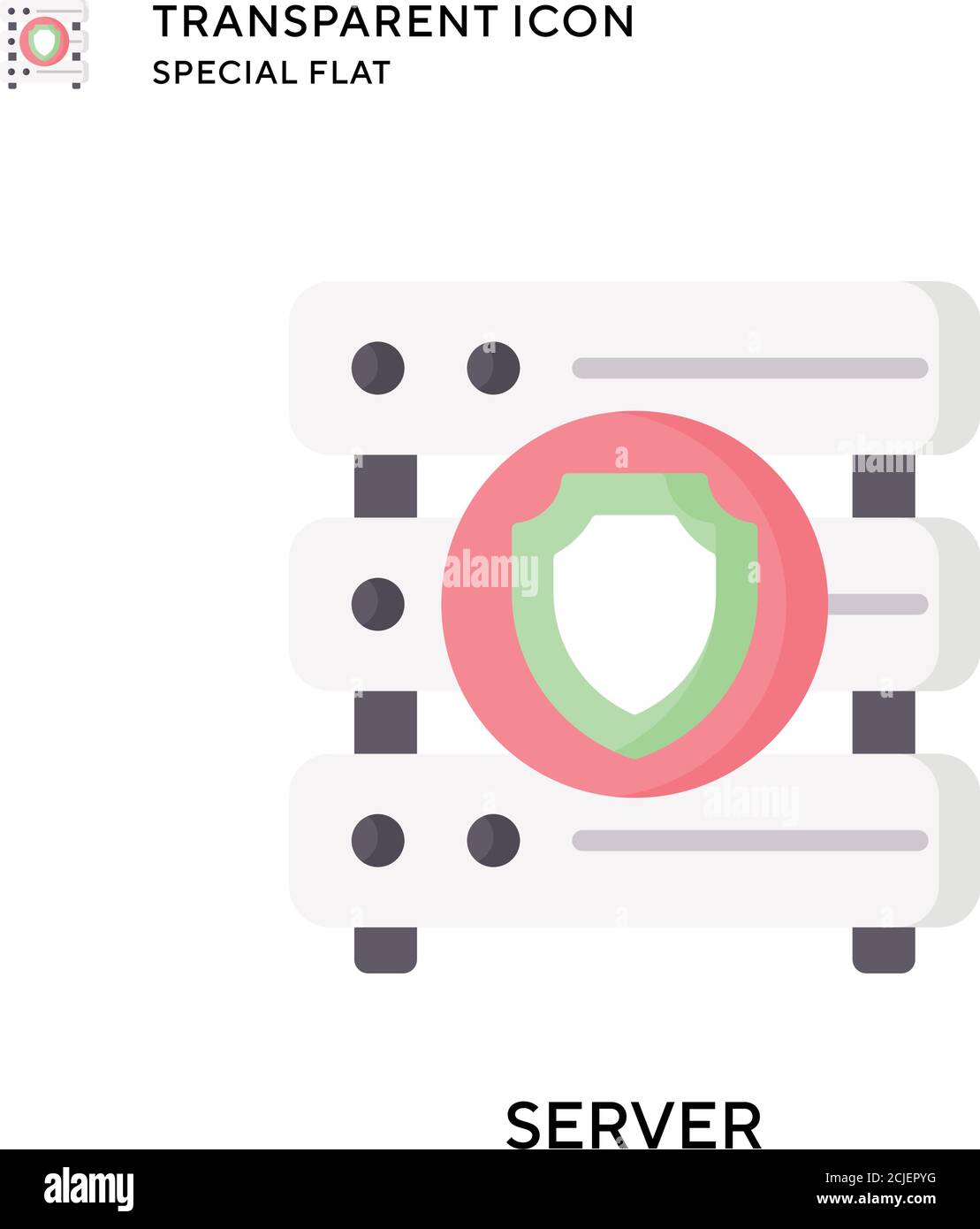 Server vector icon. Flat style illustration. EPS 10 vector Stock Vector ...