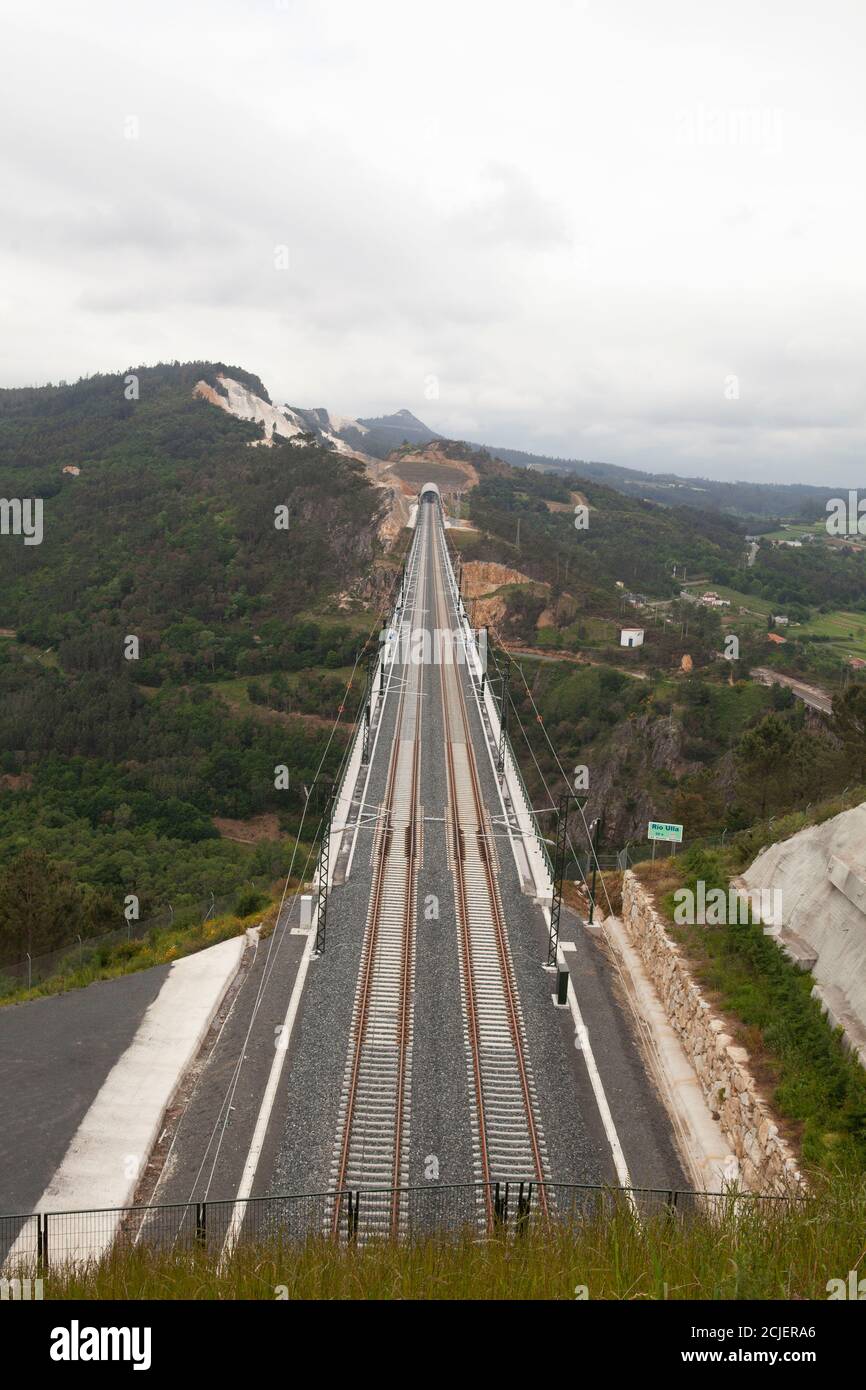 railway viaduct over the Hulla river Stock Photo - Alamy