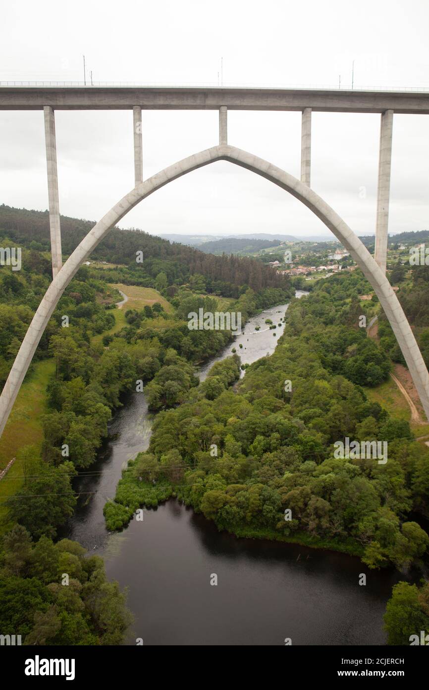 railway viaduct over the Hulla river Stock Photo - Alamy