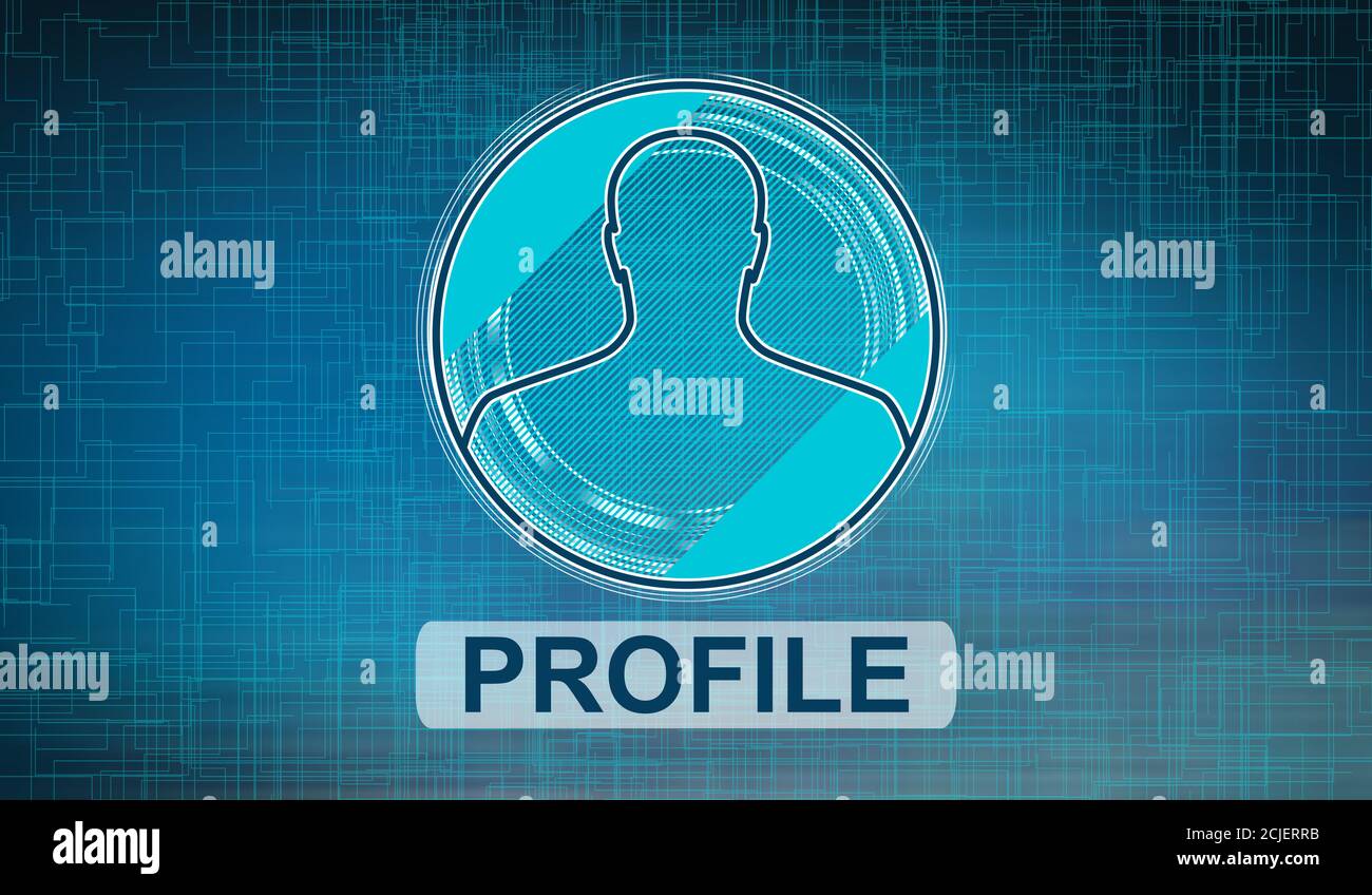 Illustration of a profile concept Stock Photo - Alamy