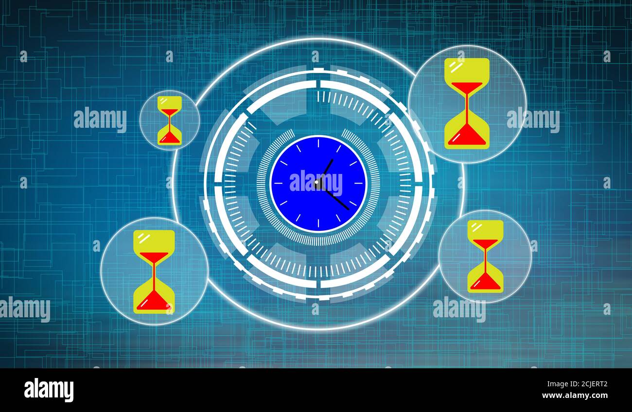 Illustration of a time management concept Stock Photo - Alamy