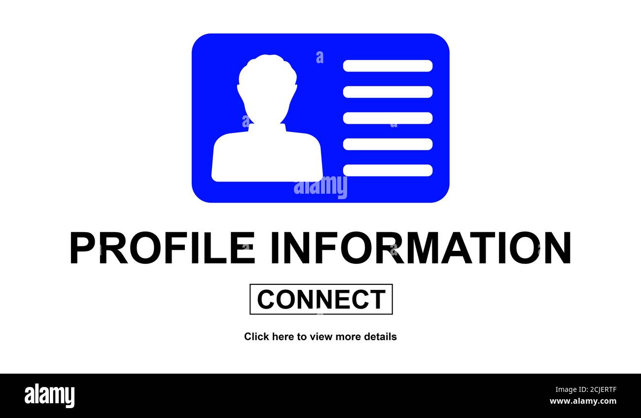 Illustration of a profile information concept Stock Photo - Alamy