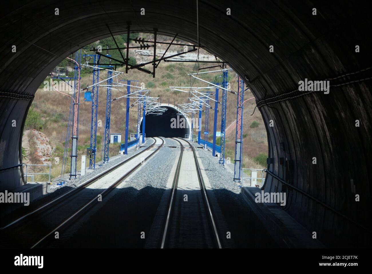 High speed railway tunnels in Spain Stock Photo - Alamy