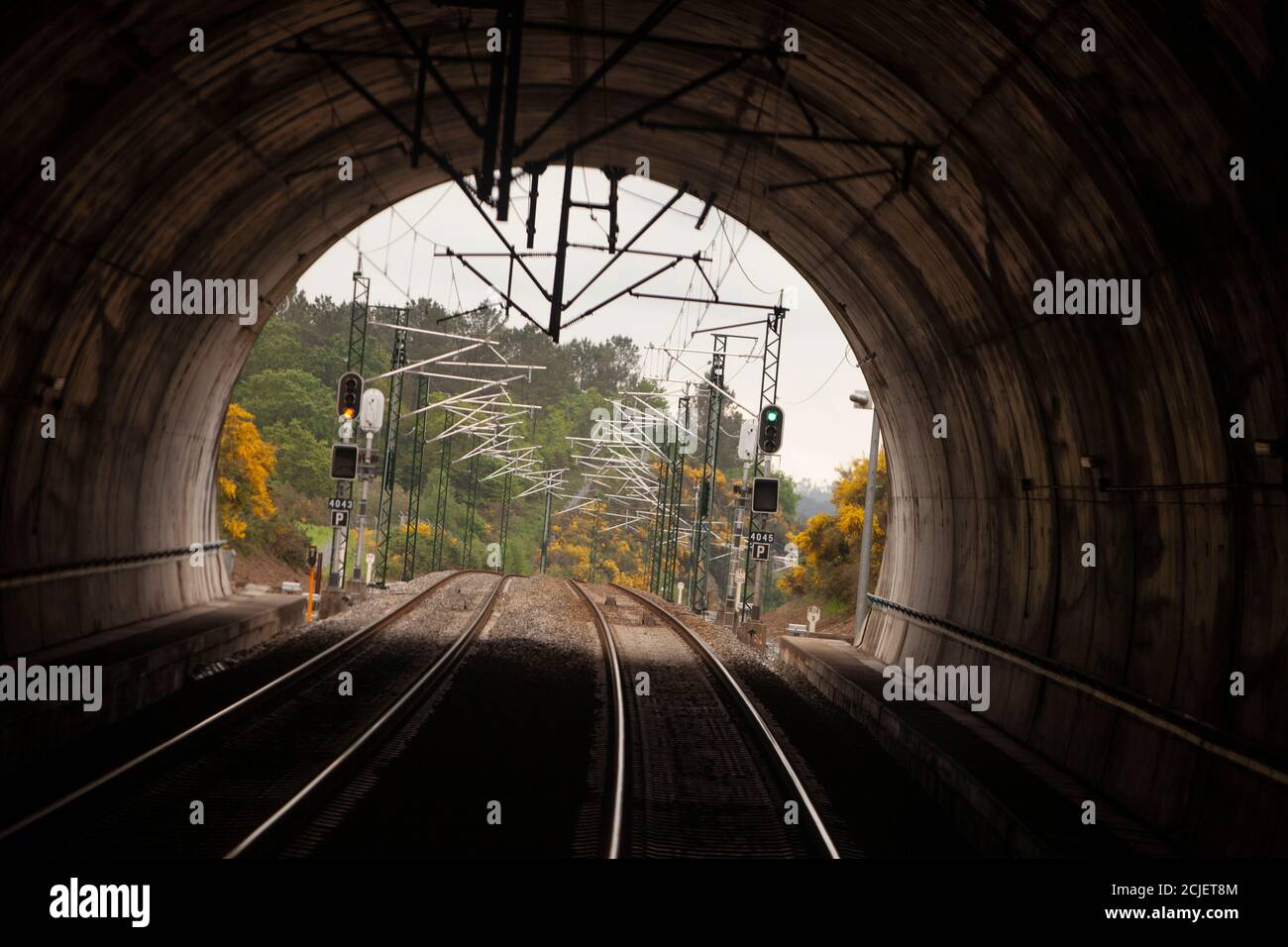 High speed railway tunnels in Spain Stock Photo - Alamy