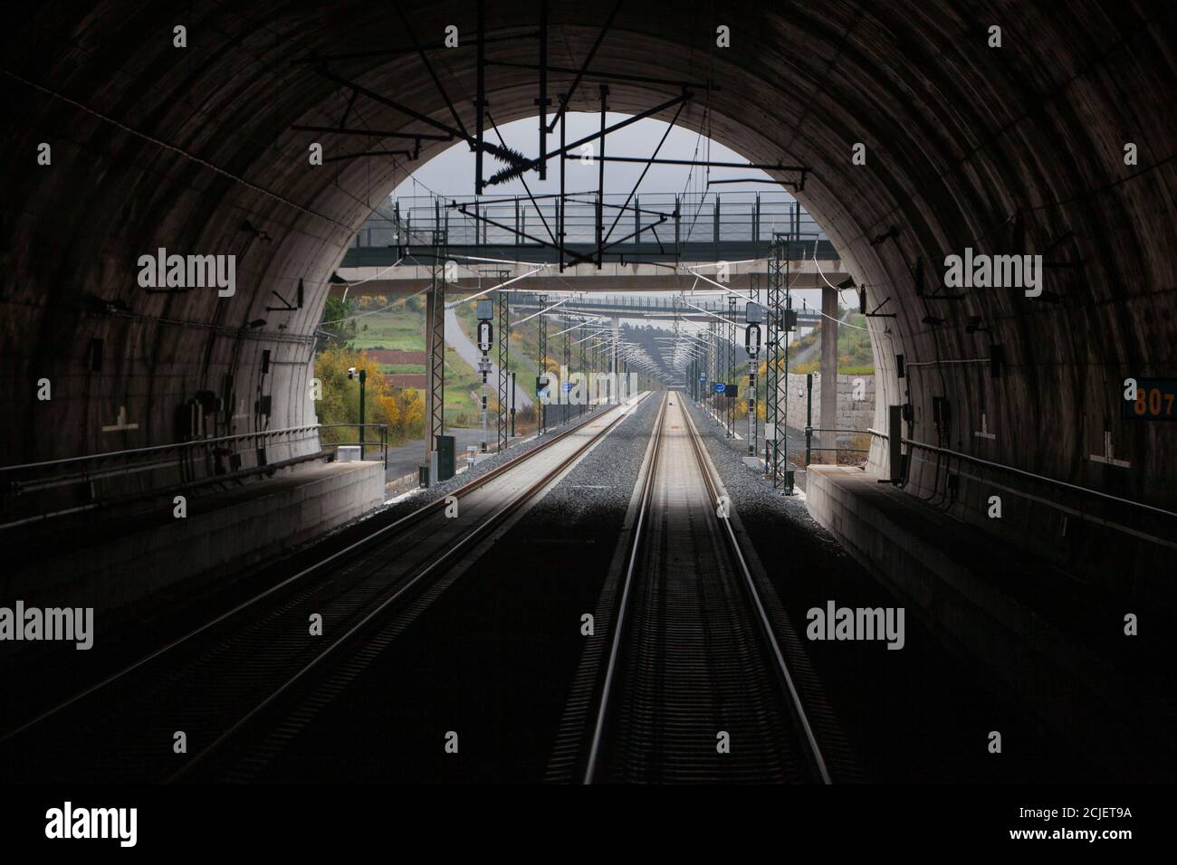 High speed railway tunnels in Spain Stock Photo - Alamy