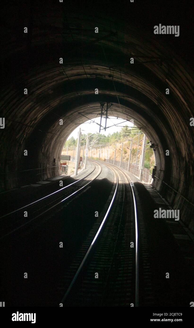 High speed railway tunnels in Spain Stock Photo - Alamy