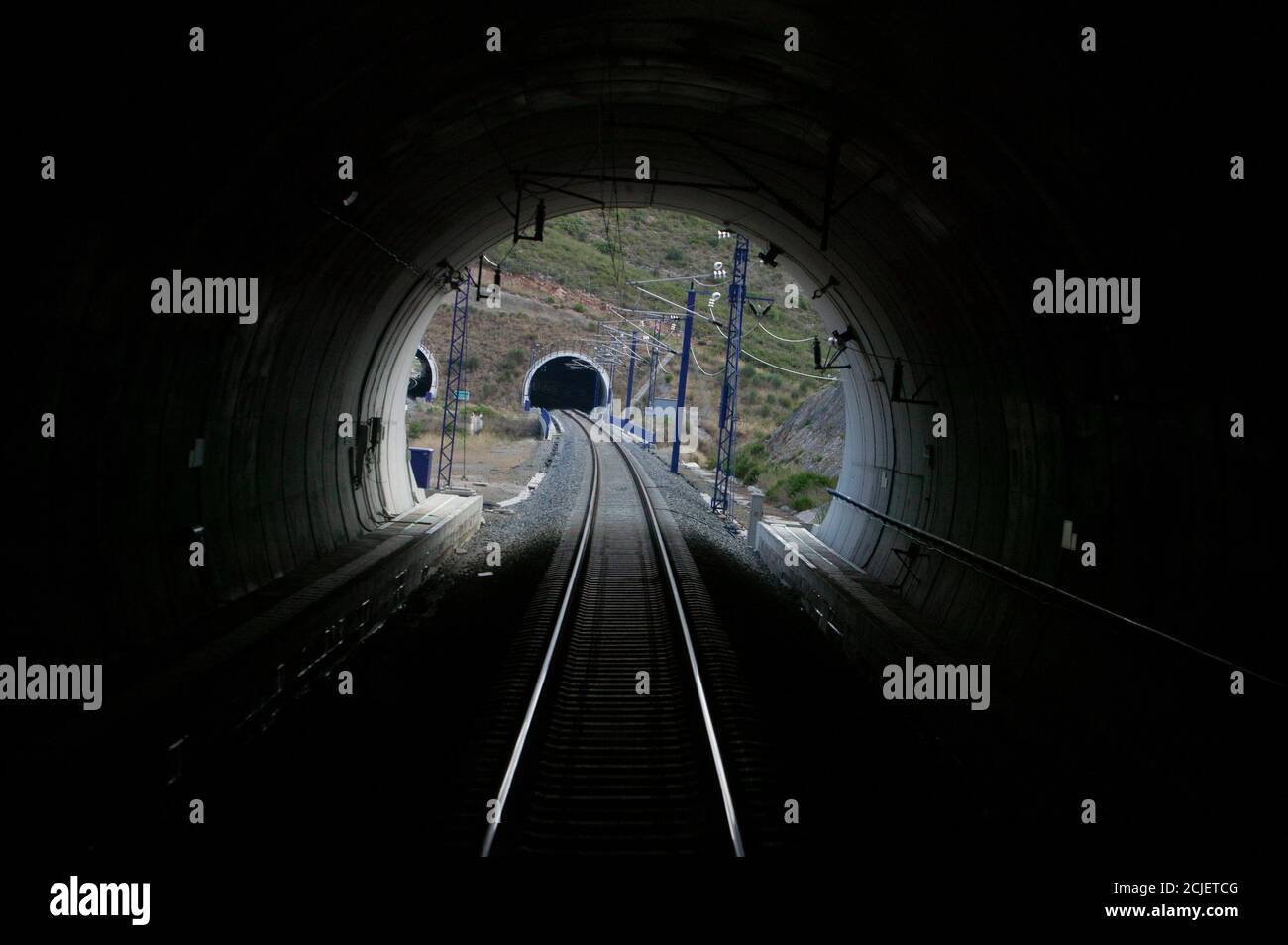 High speed railway tunnels in Spain Stock Photo - Alamy