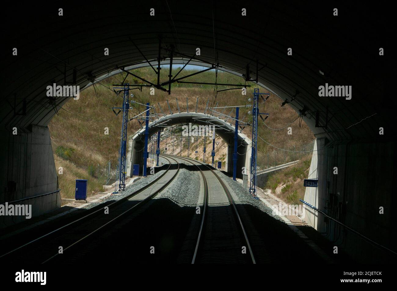 High speed railway tunnels in Spain Stock Photo - Alamy