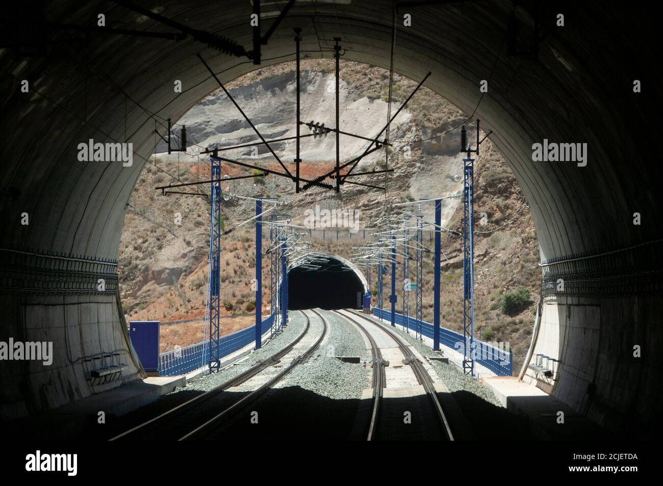 High speed railway tunnels in Spain Stock Photo - Alamy