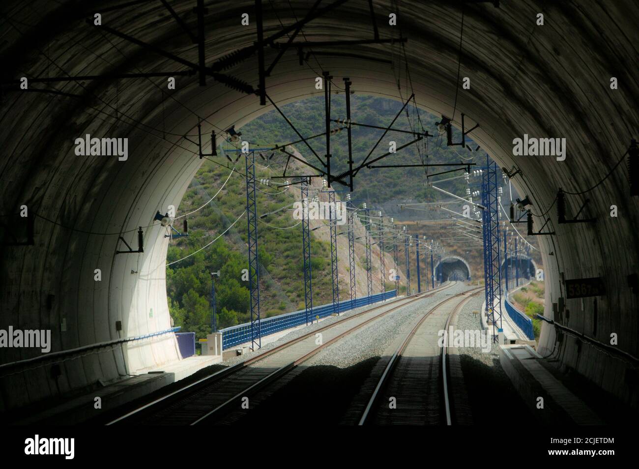 High speed railway tunnels in Spain Stock Photo - Alamy