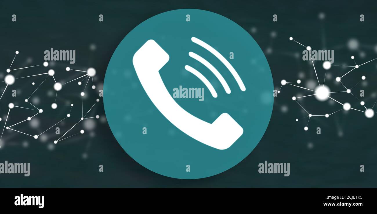 Illustration of a hotline concept Stock Photo - Alamy