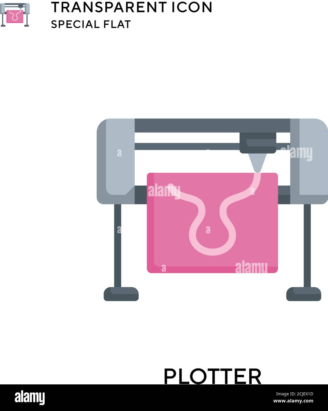 Plotter vector icon. Flat style illustration. EPS 10 vector Stock Vector Image & Art - Alamy