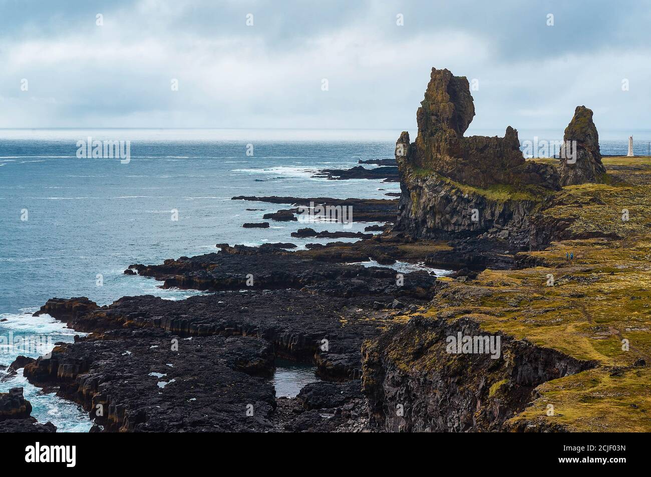 Londrangar cliffs in the Snaefellsnes Peninsula in Iceland Stock Photo ...