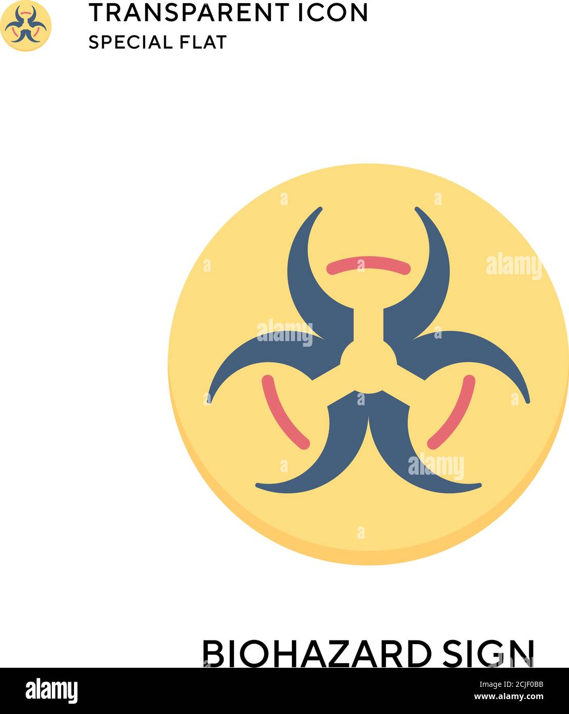 Biohazard sign vector icon. Flat style illustration. EPS 10 vector ...