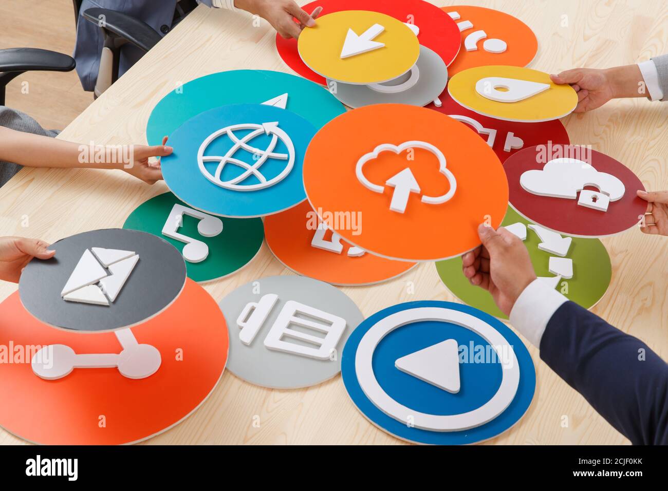 Different people hand icon Stock Photo - Alamy