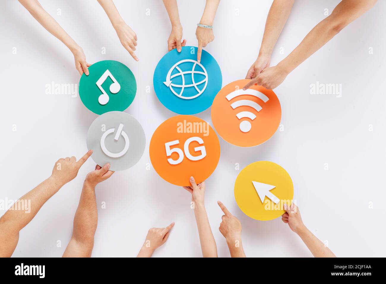 Different people hand icon Stock Photo - Alamy