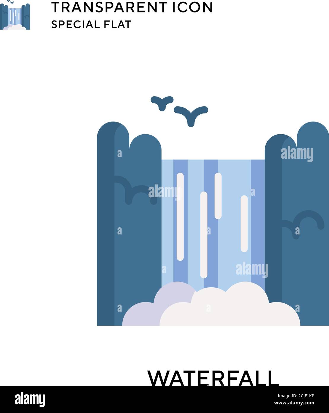 Waterfall scenery wallpaper background Stock Vector Images - Alamy