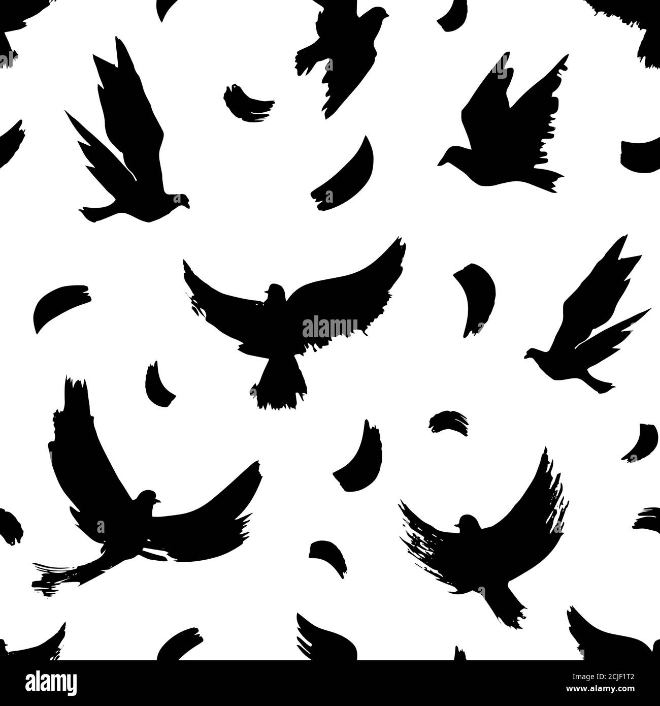 Vector seamless pattern of flying birds Stock Vector Image & Art - Alamy