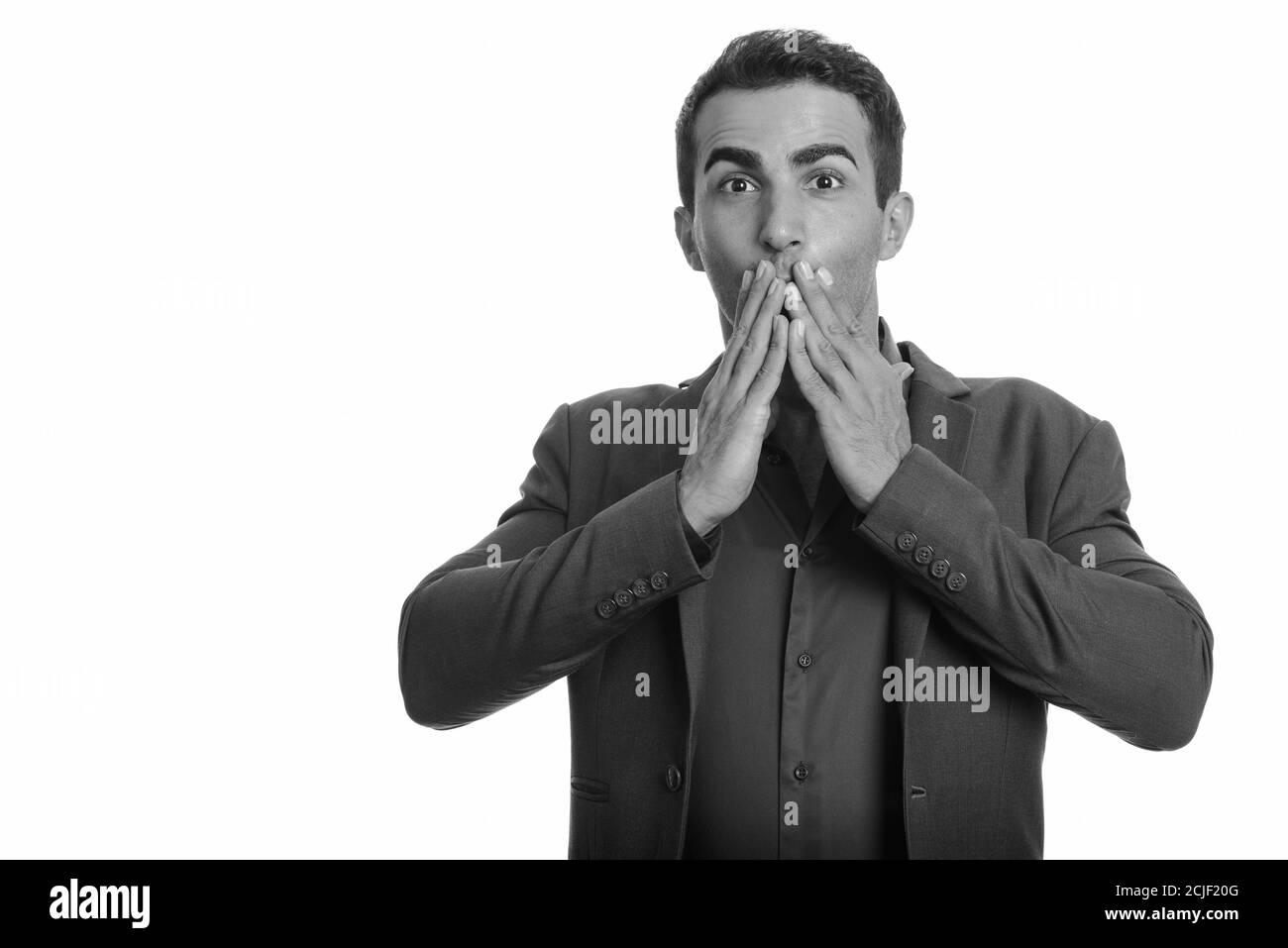 Expressive man in suit Black and White Stock Photos & Images - Alamy