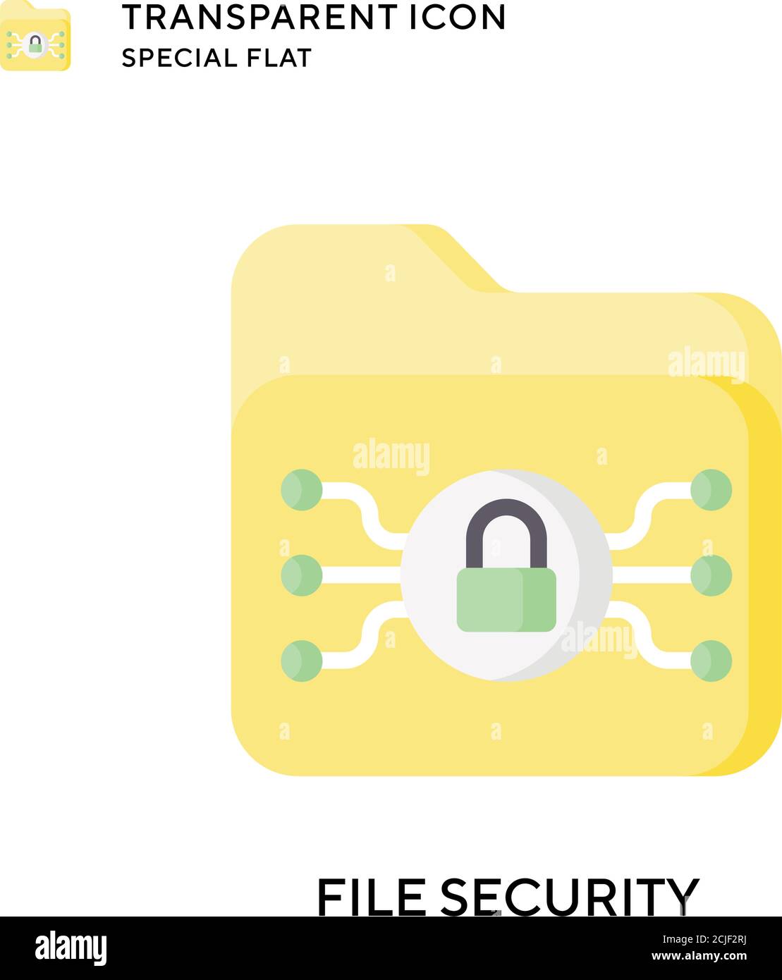 File security vector icon. Flat style illustration. EPS 10 vector Stock ...