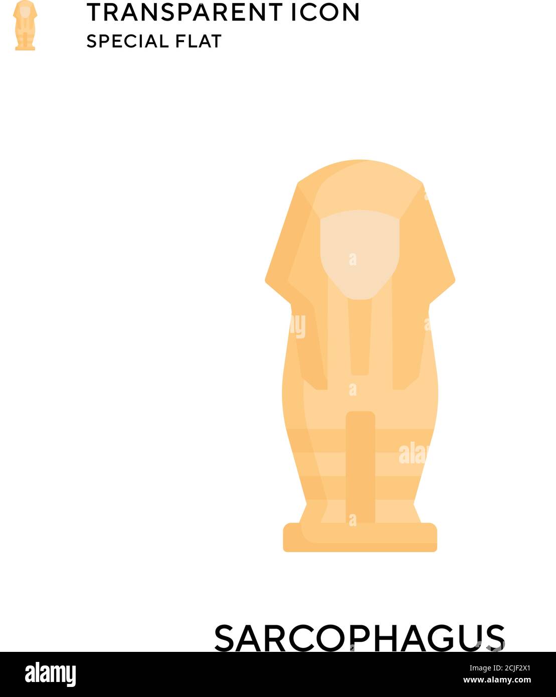 Sarcophagus vector icon. Flat style illustration. EPS 10 vector Stock Vector Image & Art - Alamy