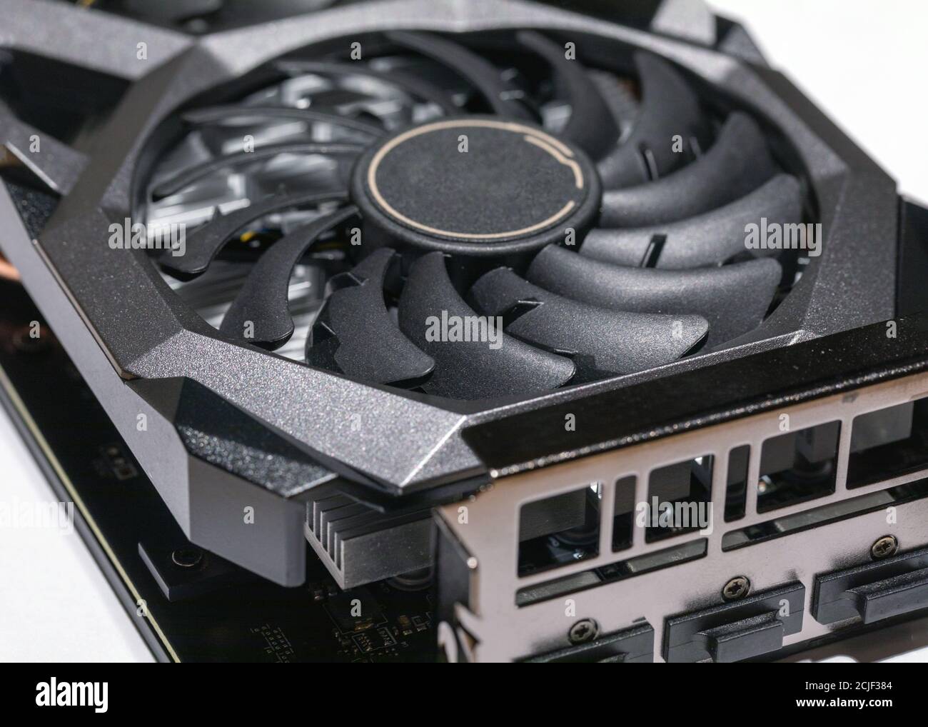black computer video graphics card cooler electronic device Stock Photo ...