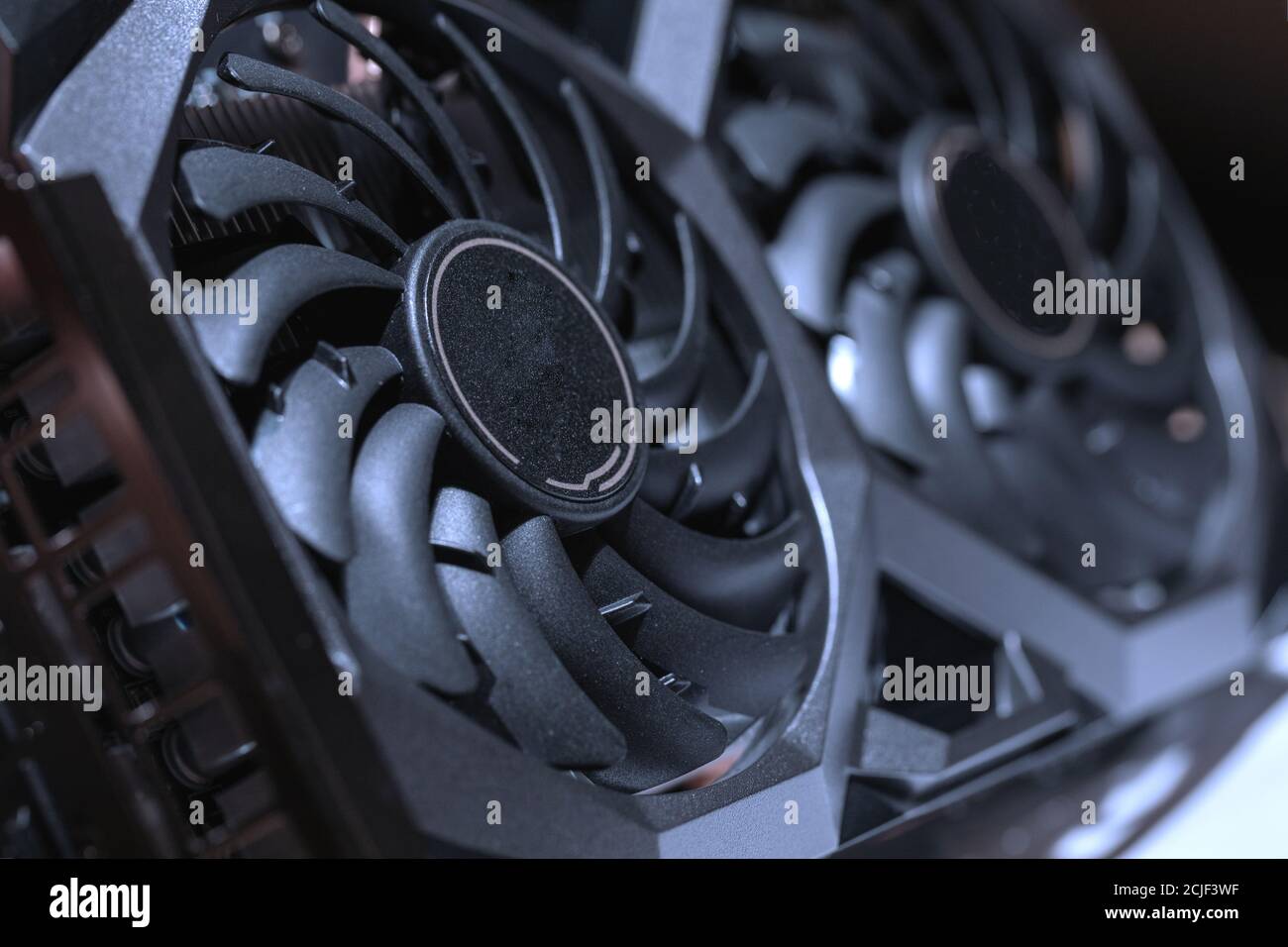 modern black computer video graphics card electronic device or computer ...