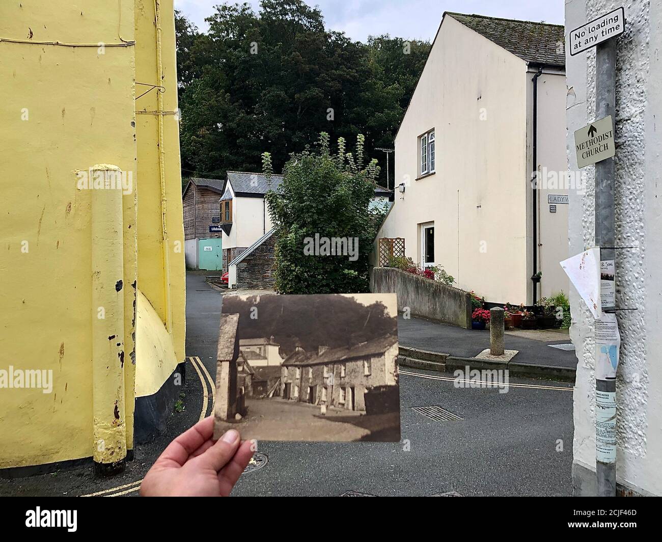 Padstow old and new Stock Photo - Alamy