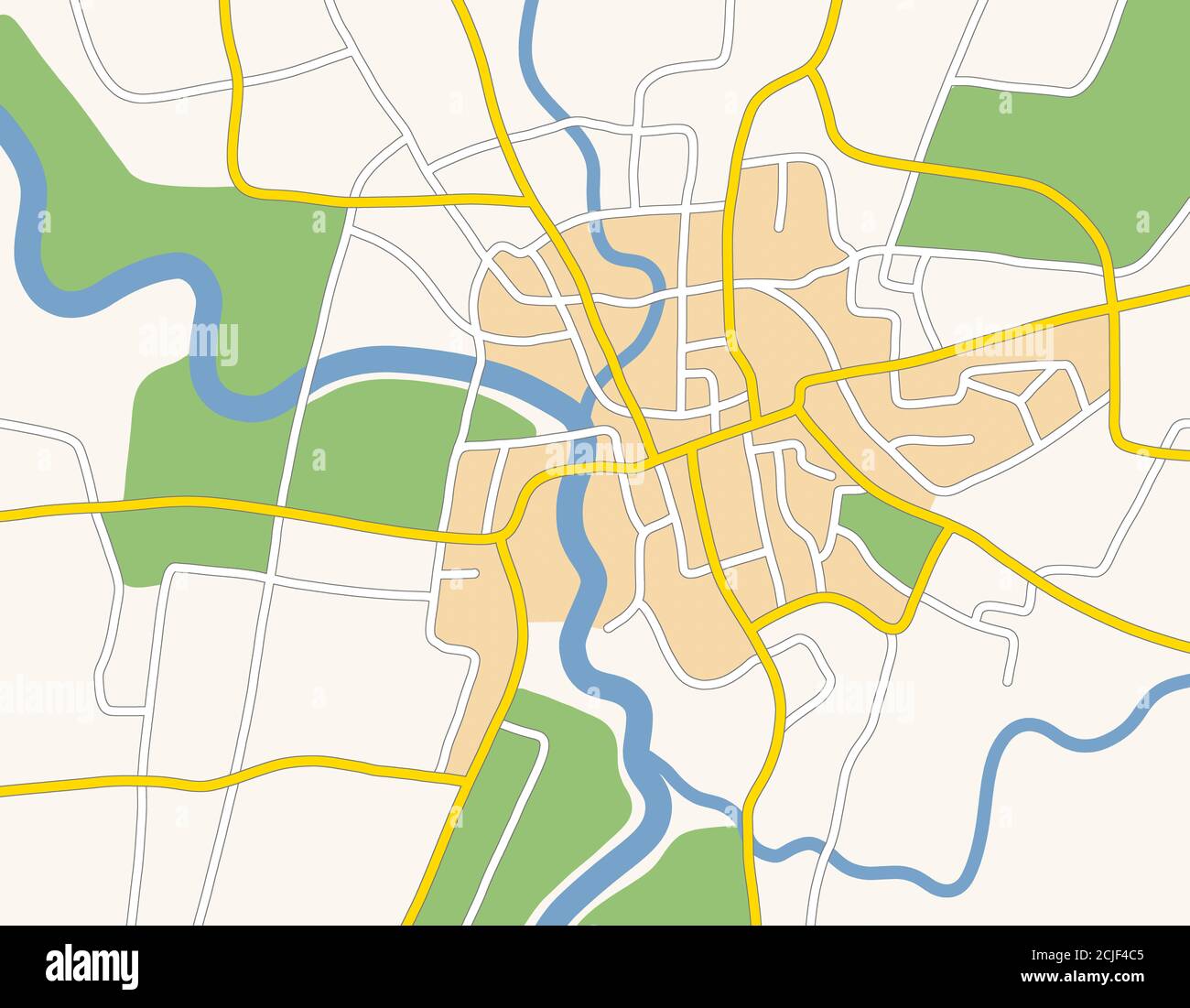 Generic city map illustration Stock Photo - Alamy