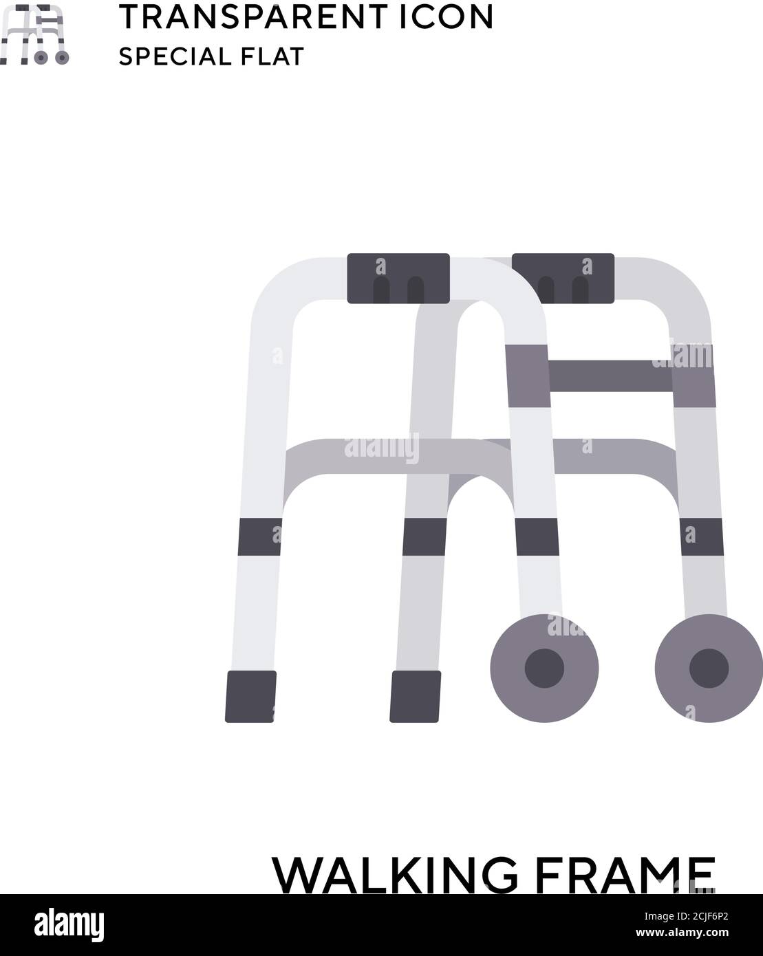 Old man walking frame Cut Out Stock Images & Pictures - Alamy