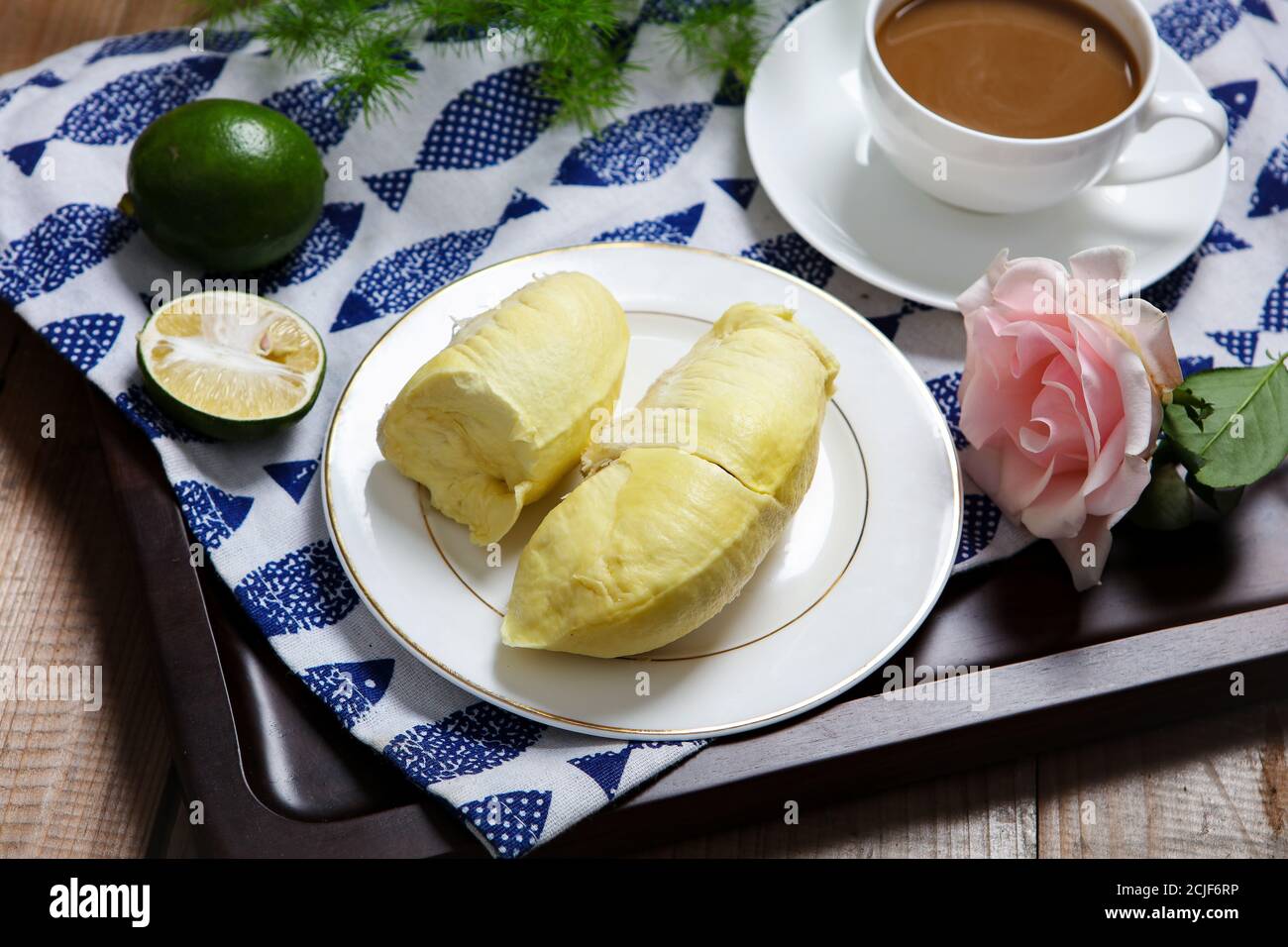 Durian delicious afternoon tea Stock Photo - Alamy