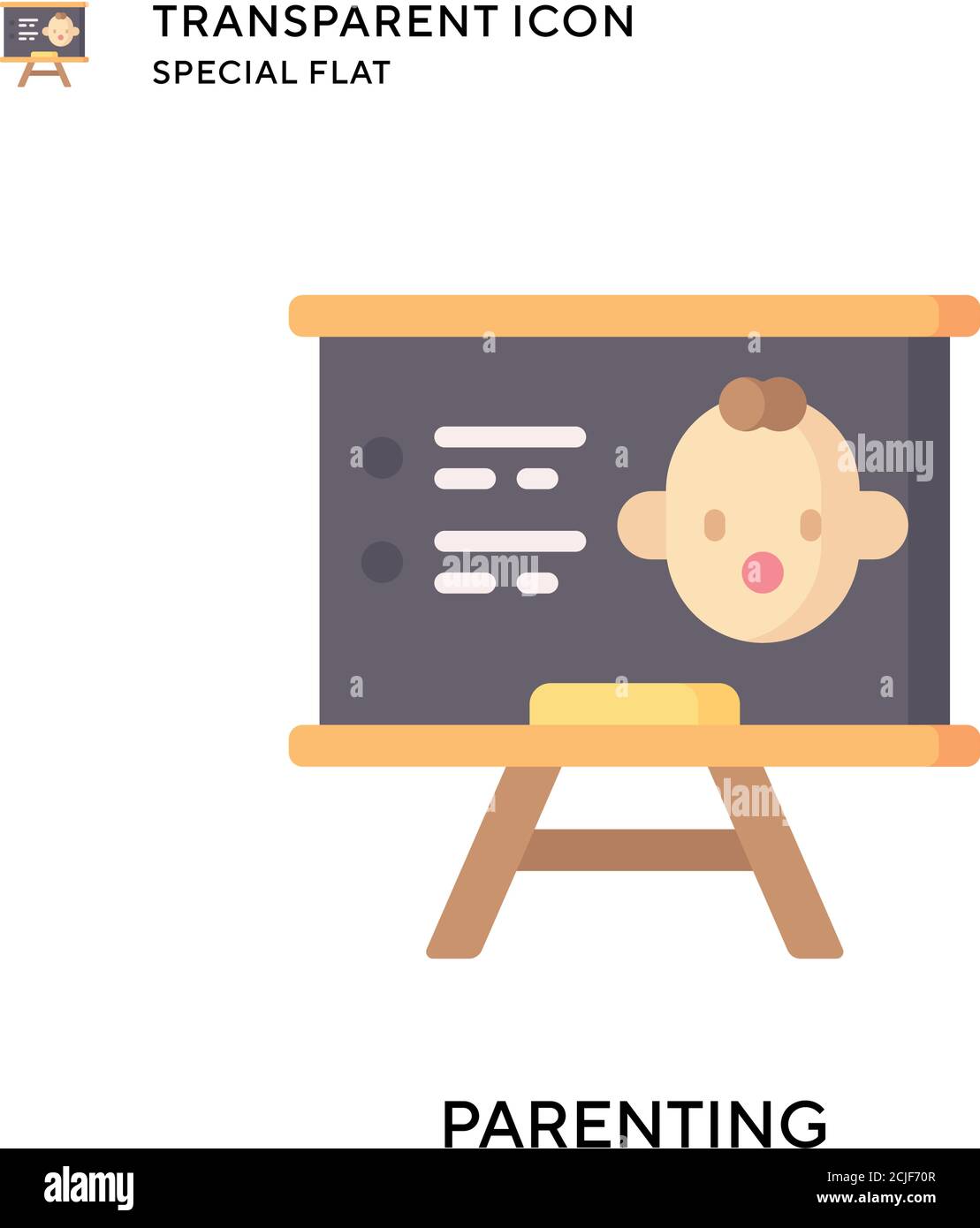 Parenting vector icon. Flat style illustration. EPS 10 vector Stock ...