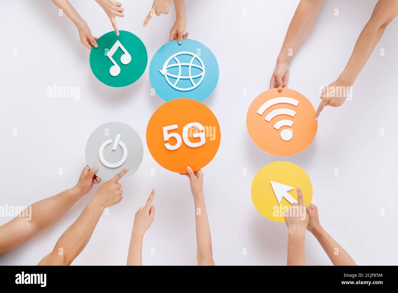 Different people hand icon Stock Photo - Alamy
