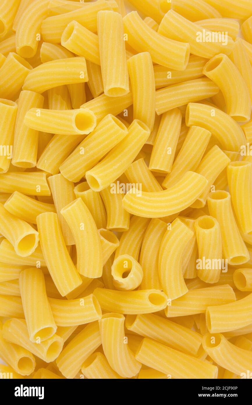 Macaroni texture for background. Flat lay layout Stock Photo - Alamy