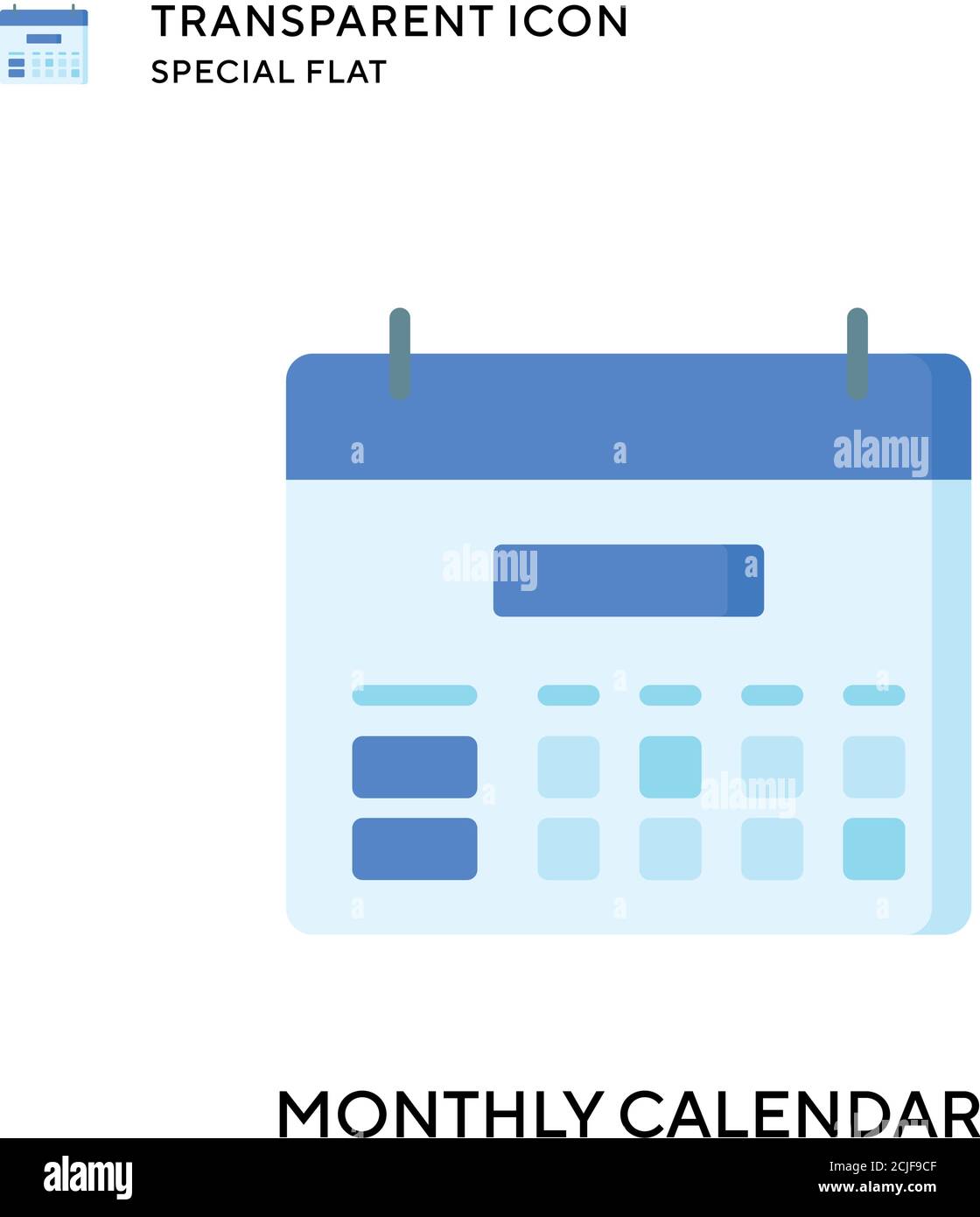 Monthly calendar vector icon. Flat style illustration. EPS 10 vector ...
