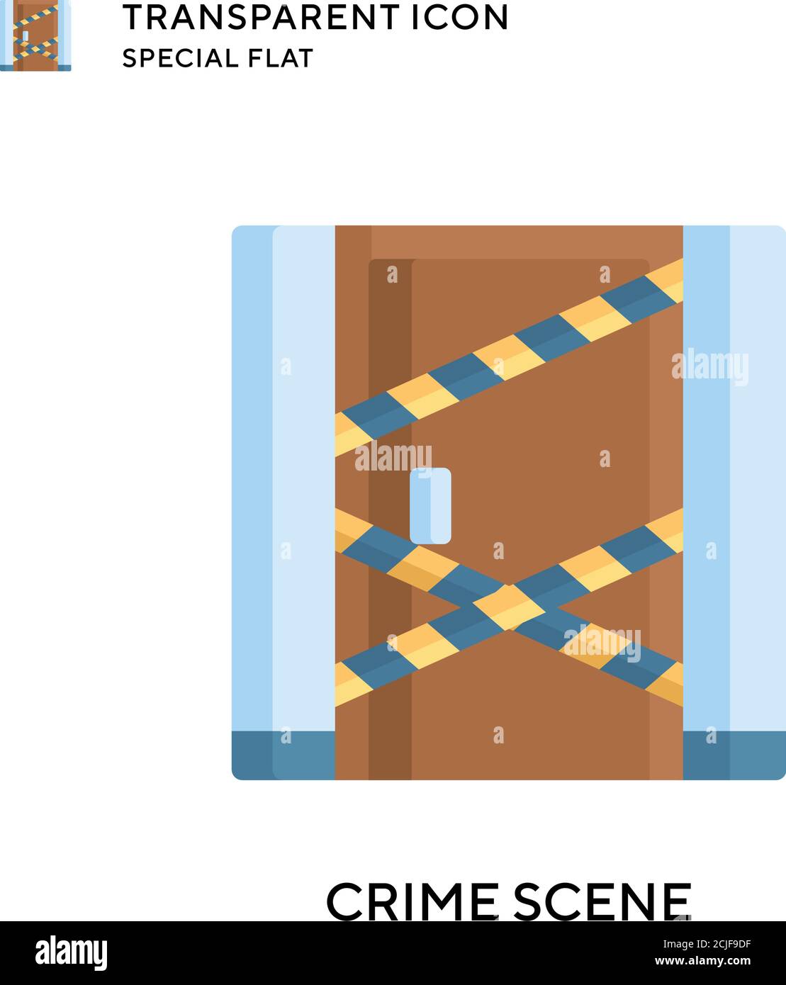 Crime scene vector icon. Flat style illustration. EPS 10 vector Stock ...