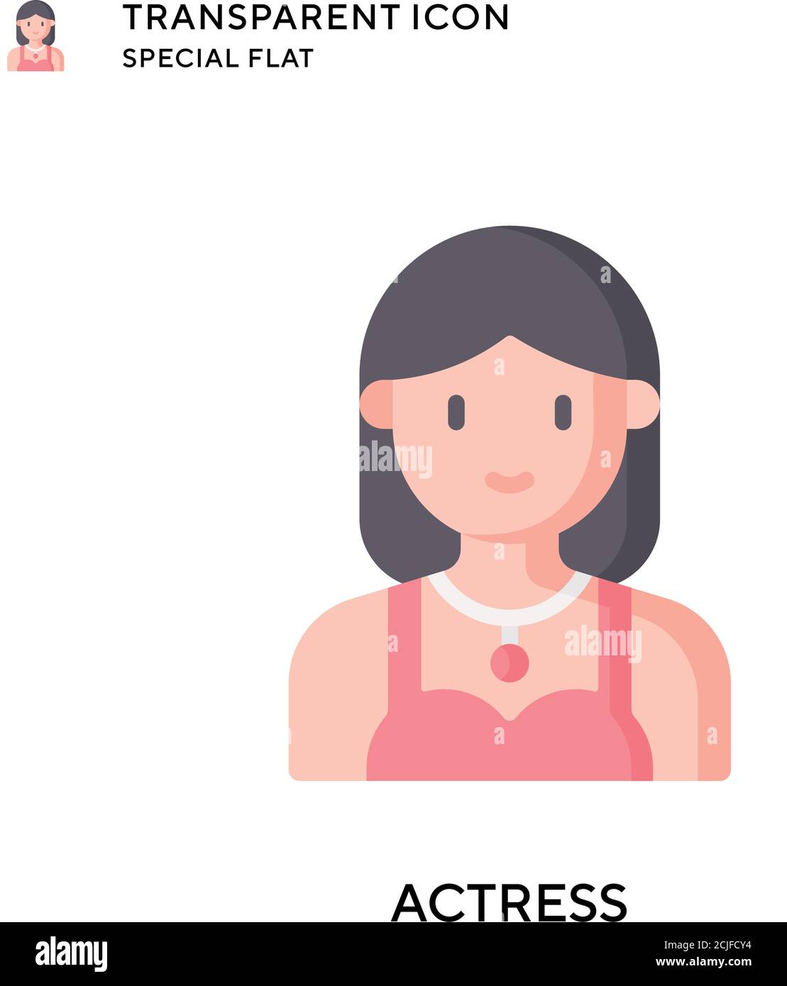 Actress vector icon. Flat style illustration. EPS 10 vector Stock ...