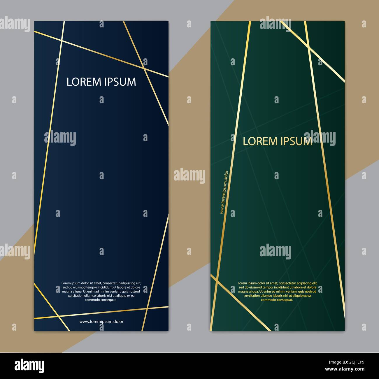 set of dark banners with geometric shapes. Color vector illustration ...