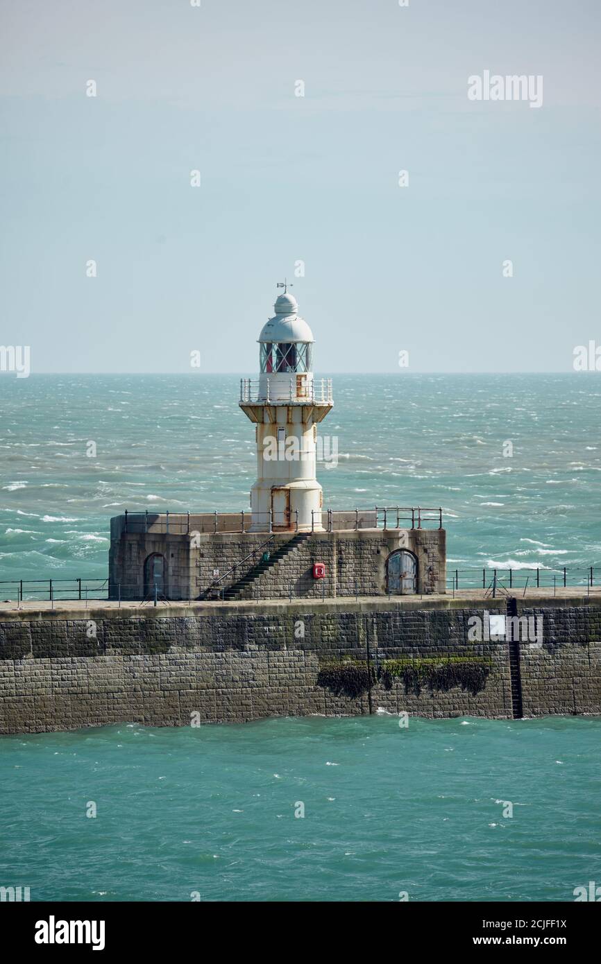 Lighthouse on the harbour wall Dover, England Stock Photo - Alamy