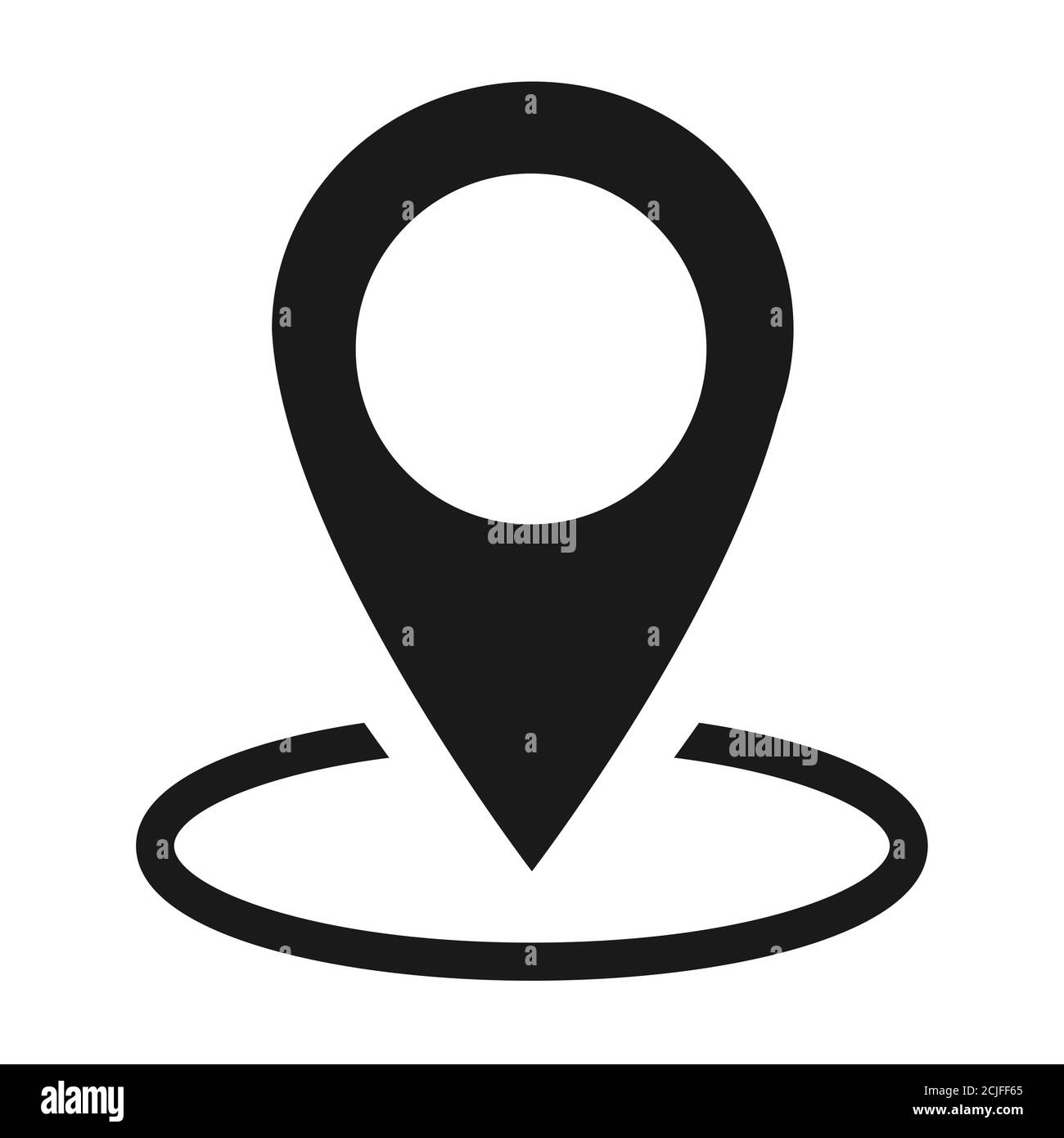 Location Icon Map Pointer Symbol Isolated On White Background Vector Web Button Stock Vector