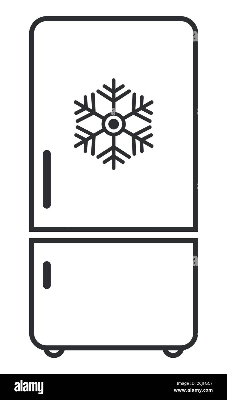 Freezer cold flat icon vector. Modern smart sign, solid pictogram ...