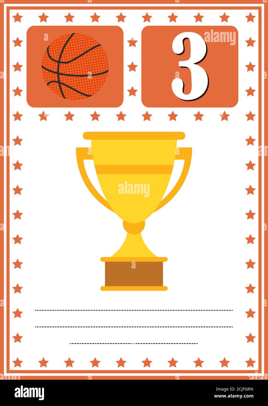 3rd Place Basketball Trophy
