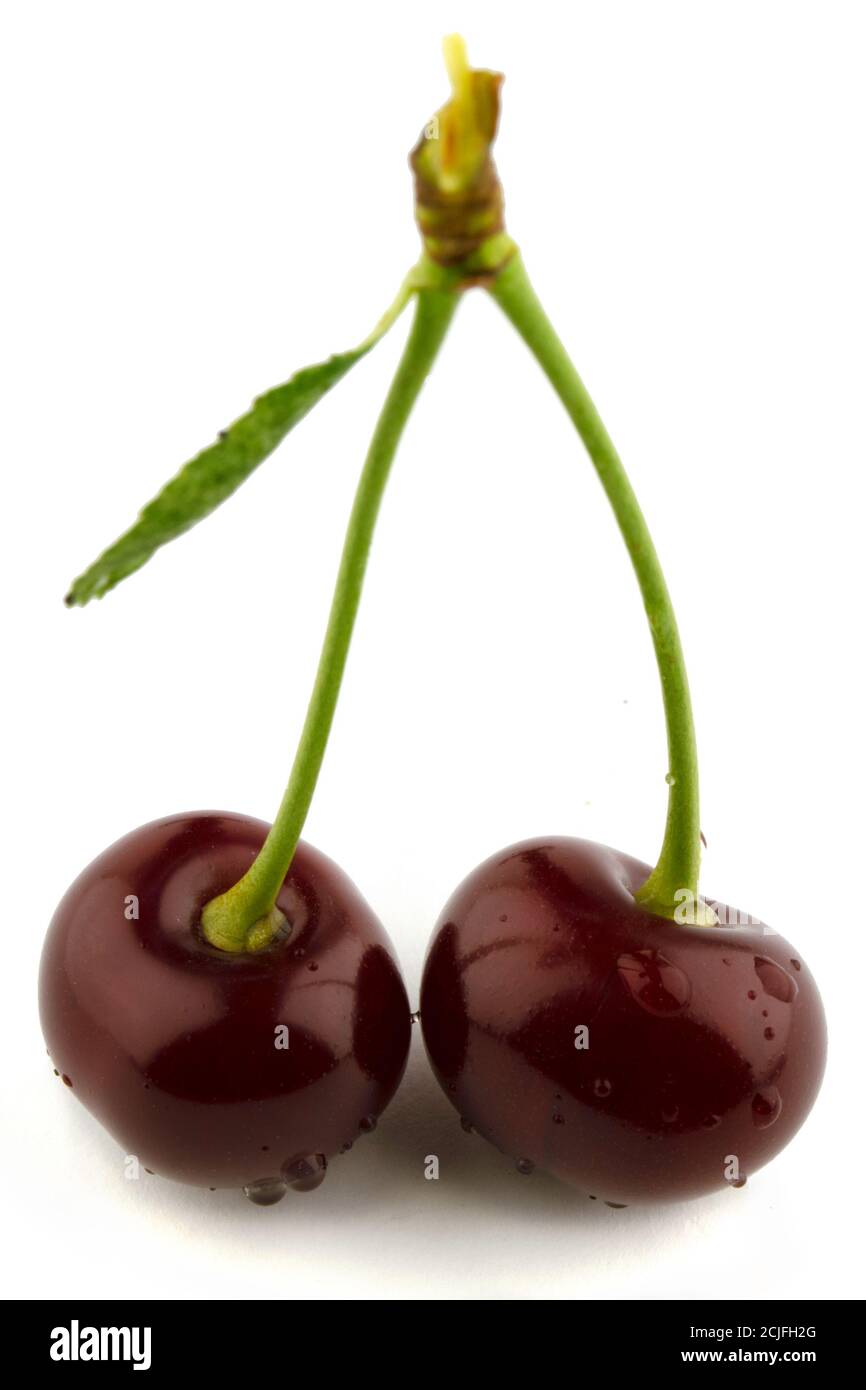 Ripe red cherry berries hi-res stock photography and images - Alamy