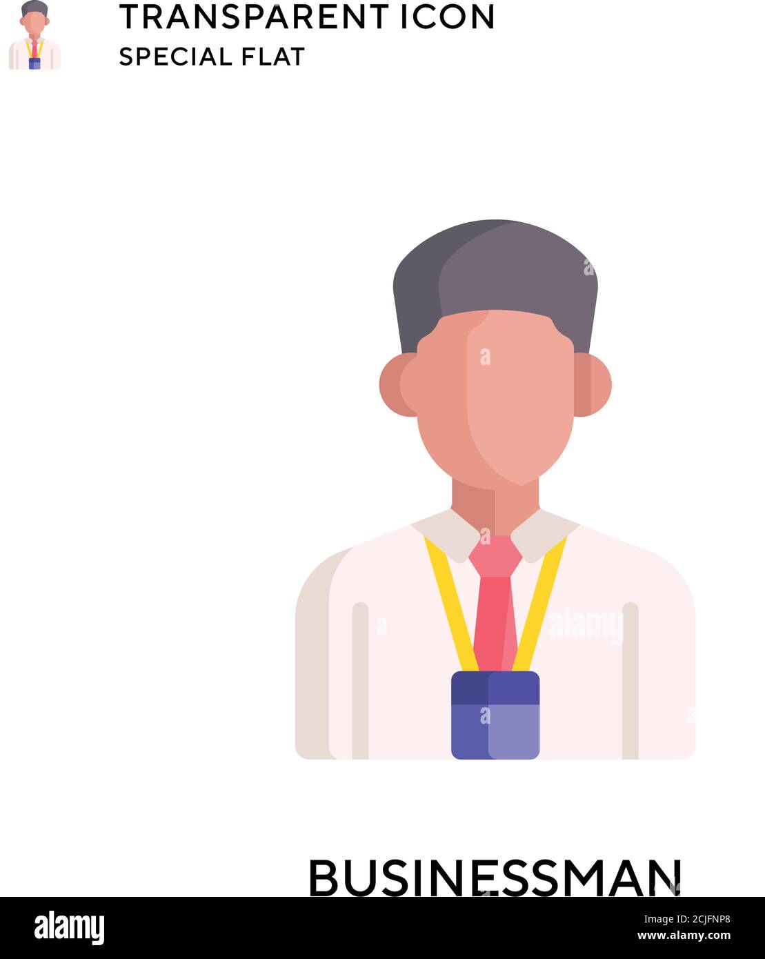 Businessman vector icon. Flat style illustration. EPS 10 vector Stock ...