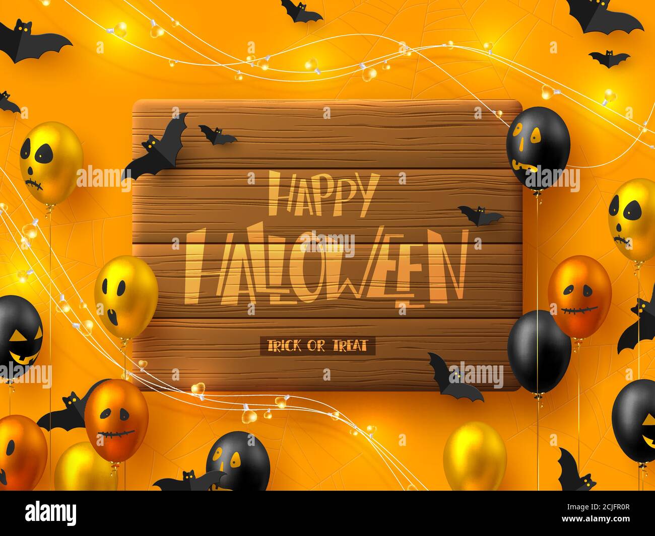 Happy halloween festive garland Stock Vector Images - Alamy