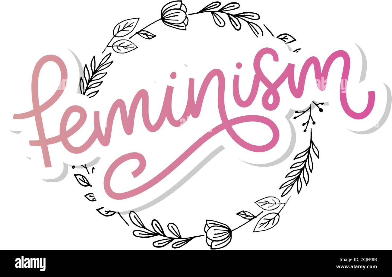 Typographic design. feminism letter. Graphic element. Typography ...
