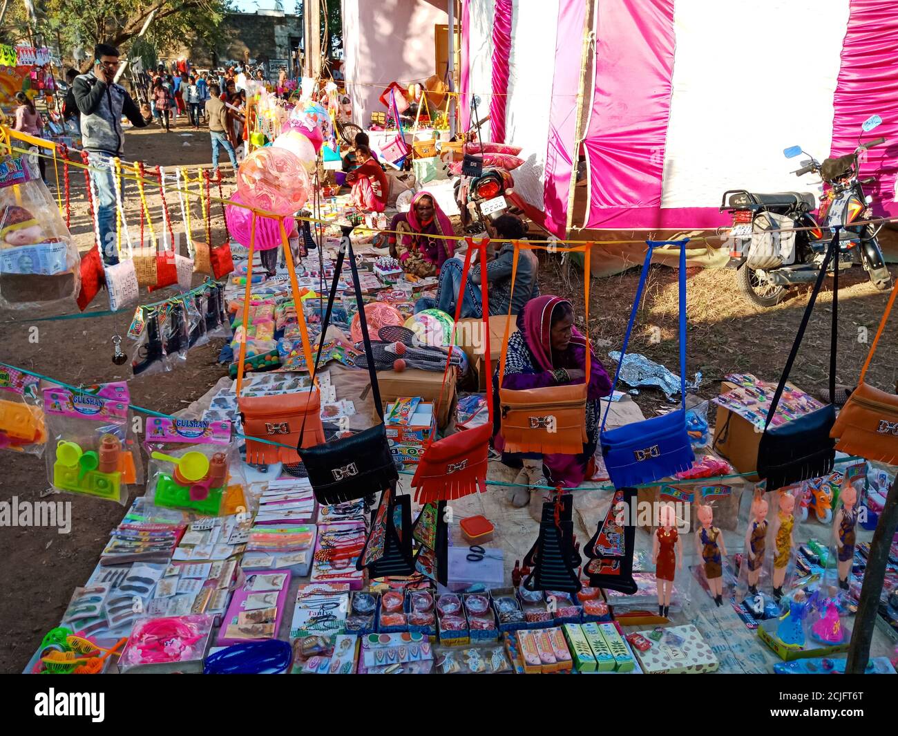 DISTRICT KATNI, INDIA - FEBRUARY 02, 2020: Indian village people ...