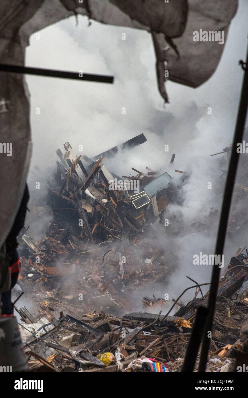 Accident gas rubble debris explosion hi-res stock photography and ...