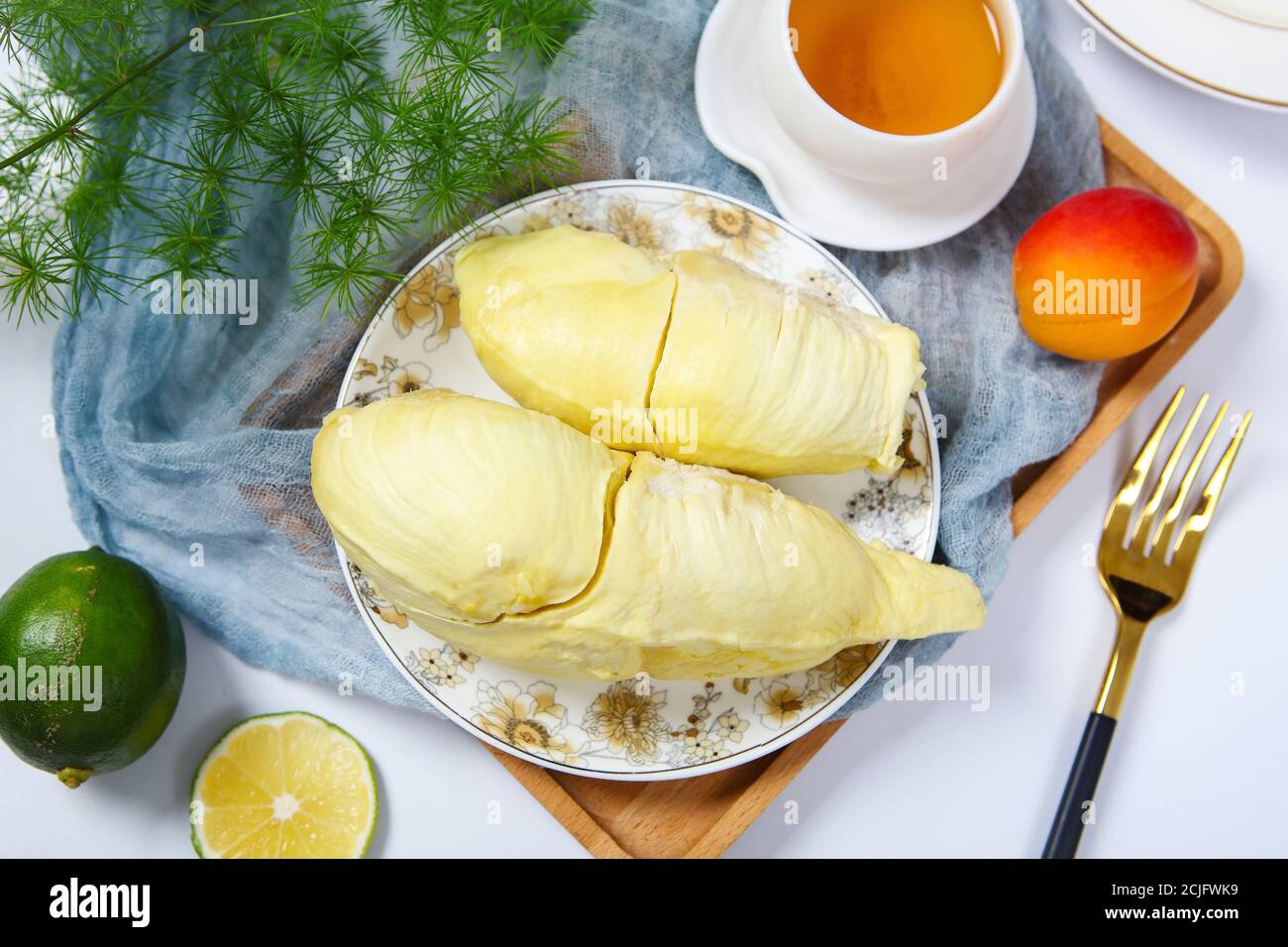 Durian delicious afternoon tea Stock Photo - Alamy