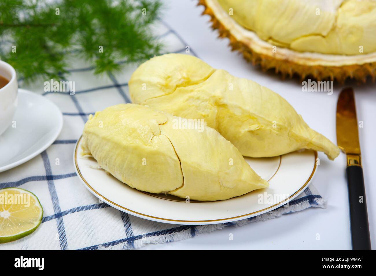 Durian delicious afternoon tea Stock Photo - Alamy
